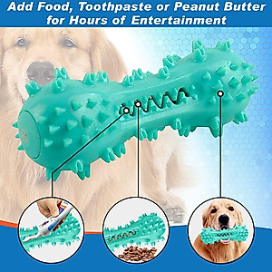 CERISURIO Toothbrush Dog Chew Toy, Stick Bone for Dog Teeth Cleaning, Tooth Brushing, Teething Chew Toys, Dental Oral Care for Small, Medium and Large Dogs(Blue)