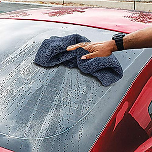 Detailer's Preference Extra Absorbent and Ultra Plush 500GSM Edgeless Microfiber Towel 16x16 Inches, Gray, 6 Pack