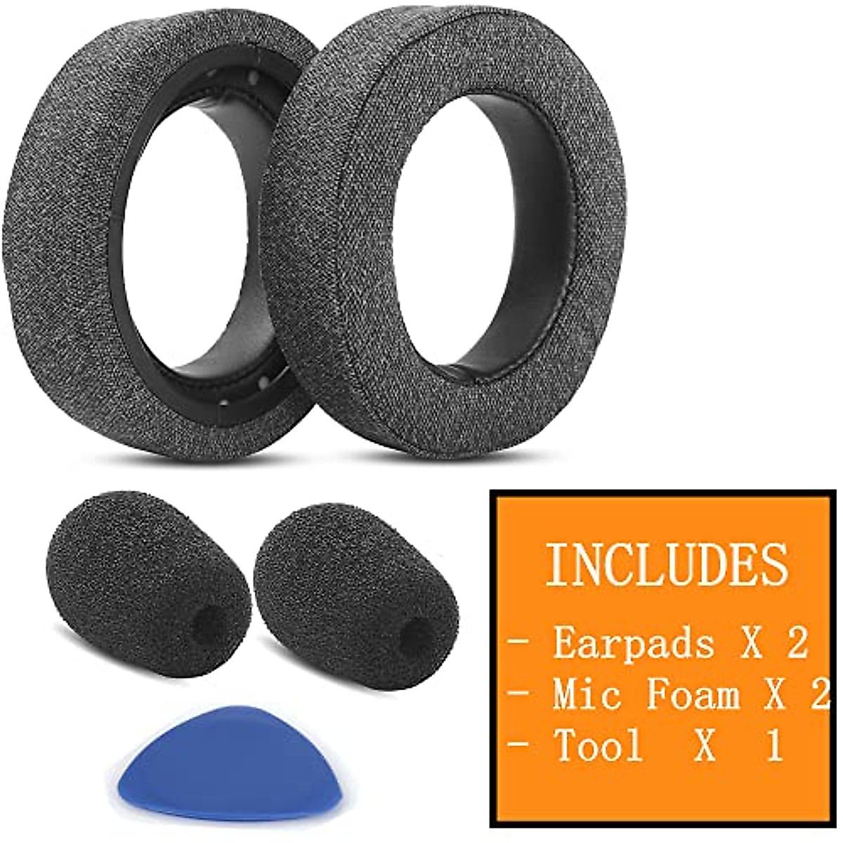 HS70 YunYiYi Upgrade Ear Pads Ear Cushion Replacement Compatible with Corsair HS70 HS50 HS60 Pro HS75 XB Headphones Thicker Fabric Earpad