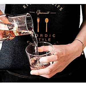 Bedside Water Carafe Set with Tumbler Glass Set Mouthwash Bottle for Bathroom, Bedroom Nightstand, 17oz/500ml(Clear)