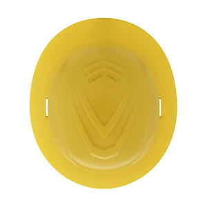 MSA 10215832 V-Gard C1 Vented Yellow Full Brim Hard Hat with ReflectIR Cooling Thermal Barrier and Fas-Trac III Suspension - Uses Highly Innovative Cooling Features to Help Alleviate Heat Stress
