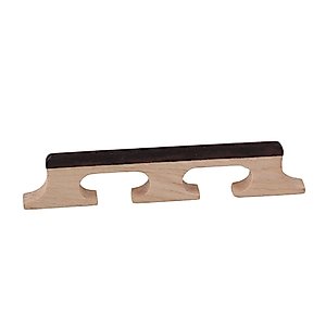 BQLZR 4 Strings Banjo Bridge,Banjo Standard Wooden Bridge Ebony Banjos Accessories Replace Standard 4-String Tenor Banjo Bridge