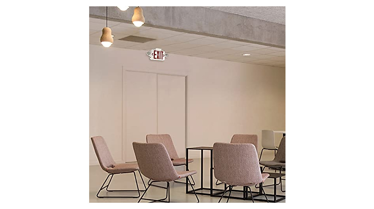Hubbell Lighting Emergency Exit Sign - Dual LED Heads