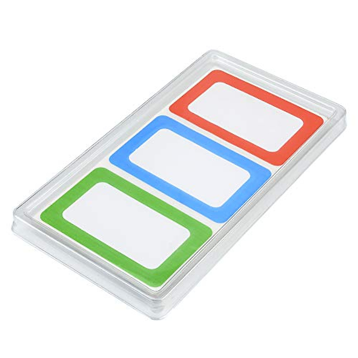 FungLam 4 Colors Plain Name Tag Stickers 200 Labels for Office, School, Teachers, Meeting and Mailing