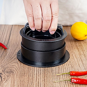 atrccs Burger Meat Press, 3 in 1 Burger Press with Parchment Paper, Multifunctional Grill Press, Burger Meat Mold, Dishwasher-Safe and Non-Stick Patty Maker (Black)