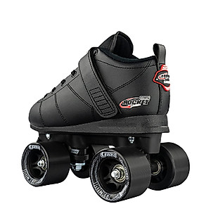 Crazy Skates Rocket Roller Skates - Quad Skates for Men and Women - Black (Size: Mens 10 / Womens 11)