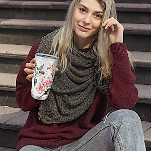 Hummingbird Gifts Tumblers 20oz, Hummingbird Gifts for Women Unique Coffee Mug, Hummingbird Themed Gifts for Mom/Daughter/Wife/Teen Girls Cup, Christmas/Birthday Gift Ideas for Hummingbird Lovers