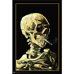 Skull with Cigarette - 1885 by Vincent Van Gogh - Art Poster 24in x 36in