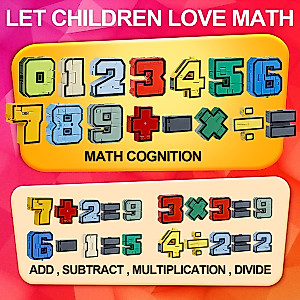 15 Pcs Number Rots Robots Transforming Blocks Toys for 3 4 5+ 6 7 8 Years Old Boys Girls Figure Toy STEM for Montessori Teaching Preschool Learning & Education Bot Bots Toys