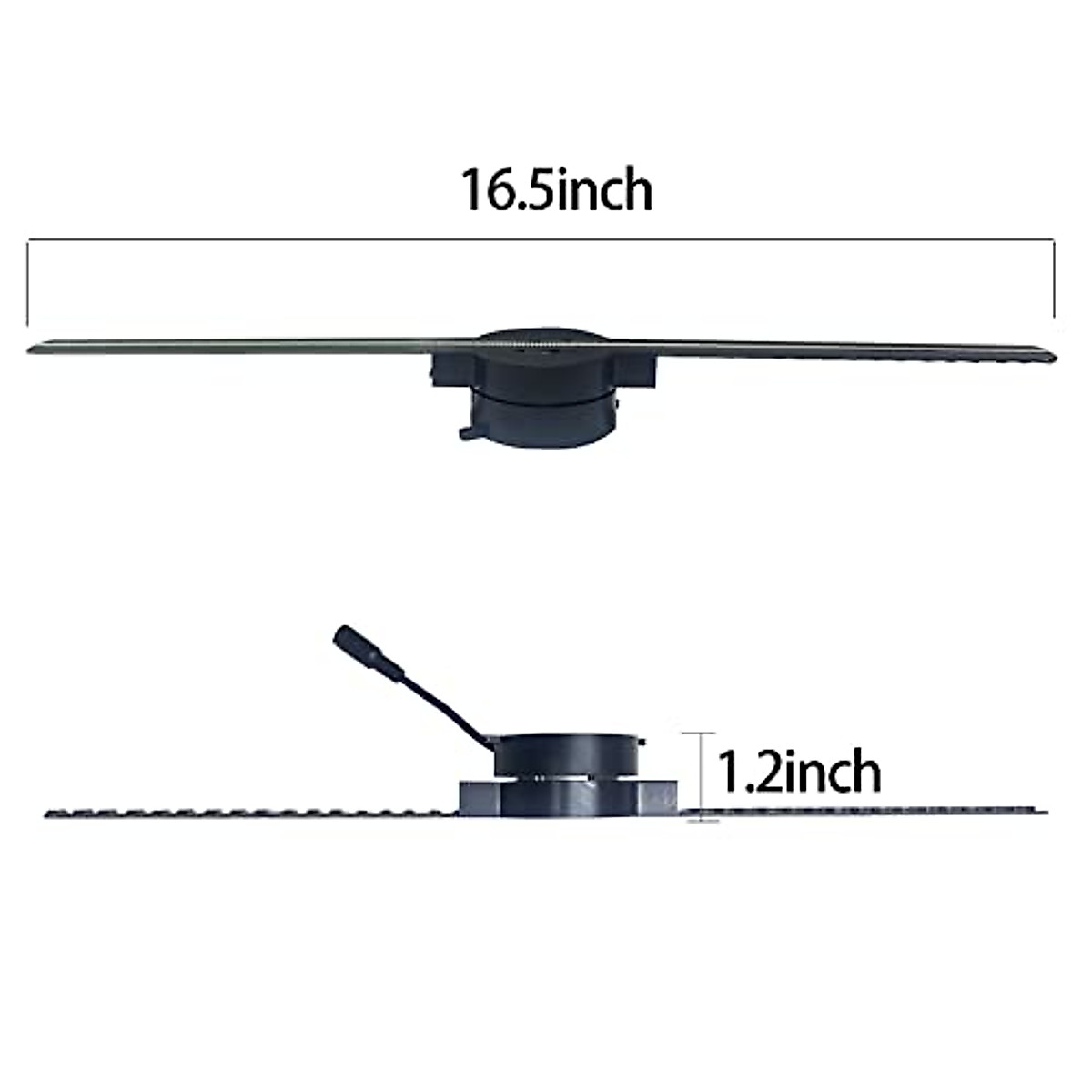 3D Hologram Fan, Hologram Fan WiFi with 224 LED Lights - 16.5-inch Animated Holographic Display for Business Stores, Shops, Holidays & Events