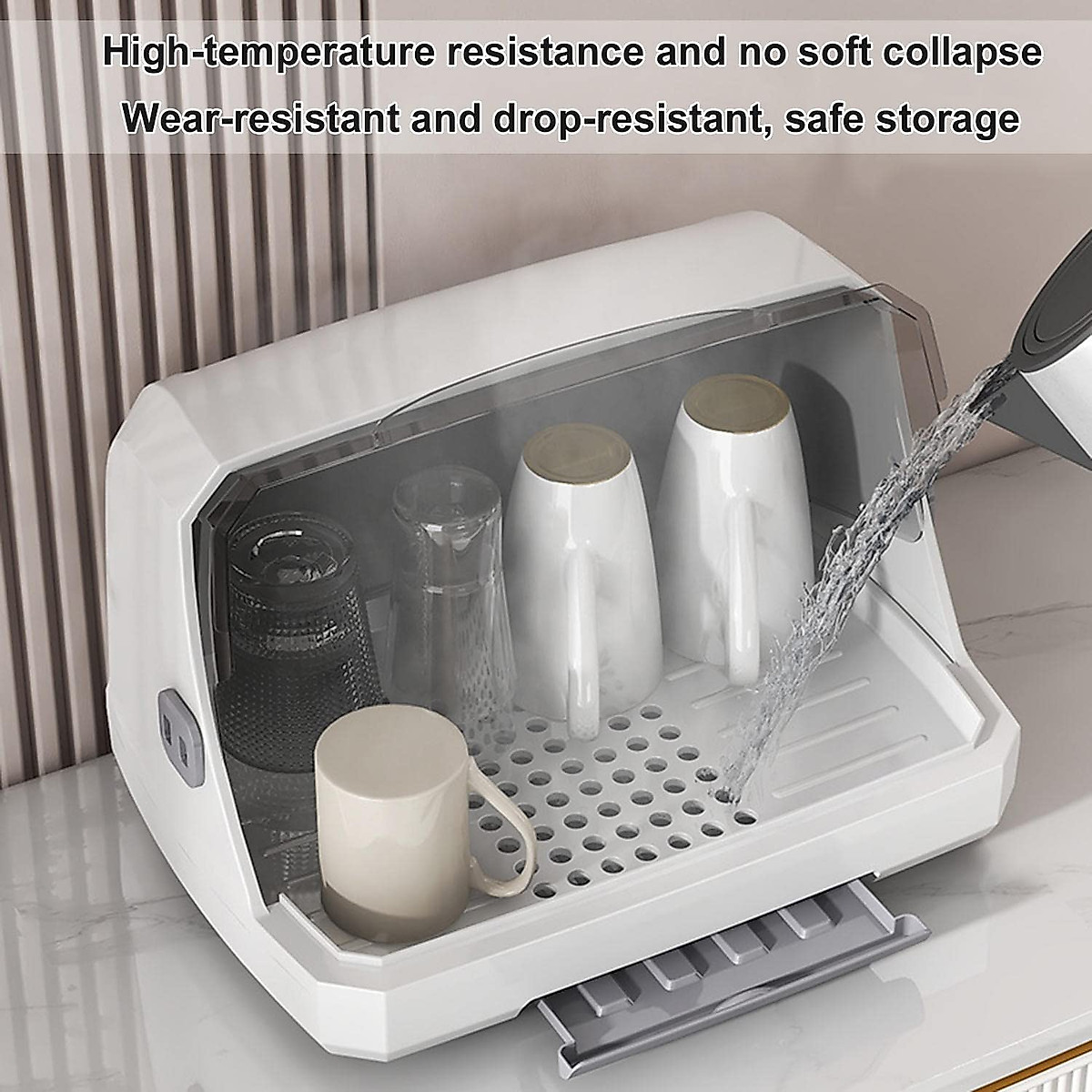 RUNLAIKEJI Baby Bottle Drying Rack, Portable Bottle Drying Rack, Space Saving Drying Rack for Baby Bottles, Baby Drying Rack with Cover, Baby Bottle Rack Storage, Drying Rack Baby Bottle