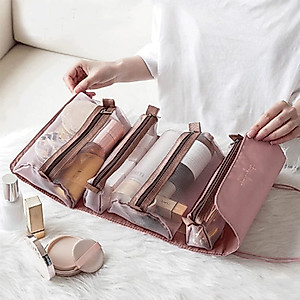 CHALKSEA Makeup Bag，Travel Toiletry Bag, Portable Makeup Organizer, Cosmetic Holder for Brushes Set,Conditioner, AccessoriesToiletry Organizer Case for Toiletries Accessories, Black