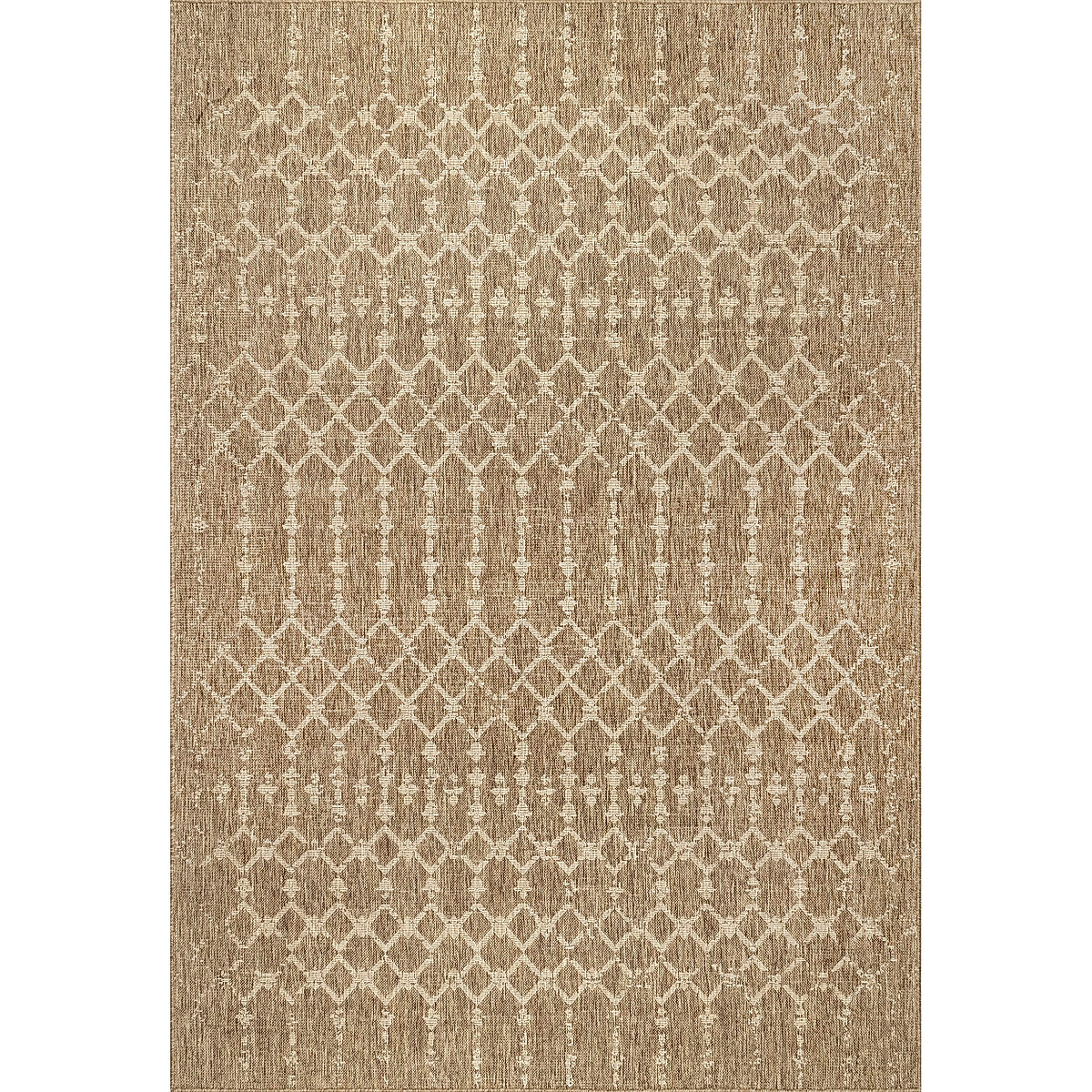 nuLOOM Grayson Moroccan Trellis Indoor/Outdoor Area Rug, 5x8, Beige
