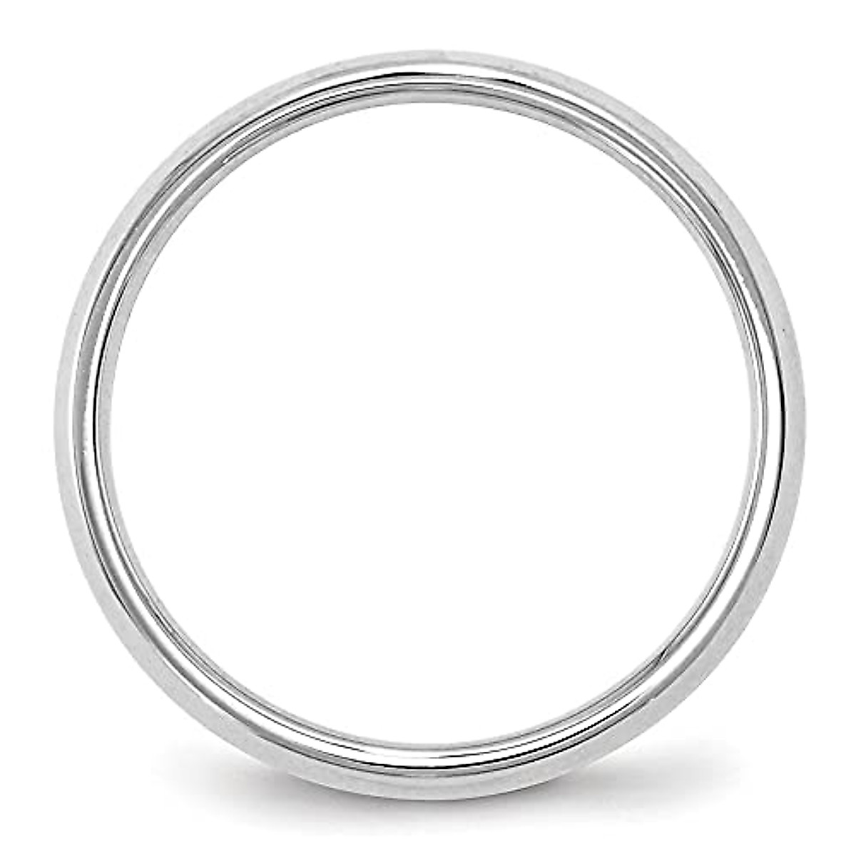 Diamond2Deal 14k White Gold 2mm Knife Edge Comfort Fit Wedding Band Size 7