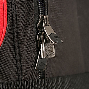 Orlimar 6.0 Deluxe Golf Travel Bag with Wheels - Black/Red