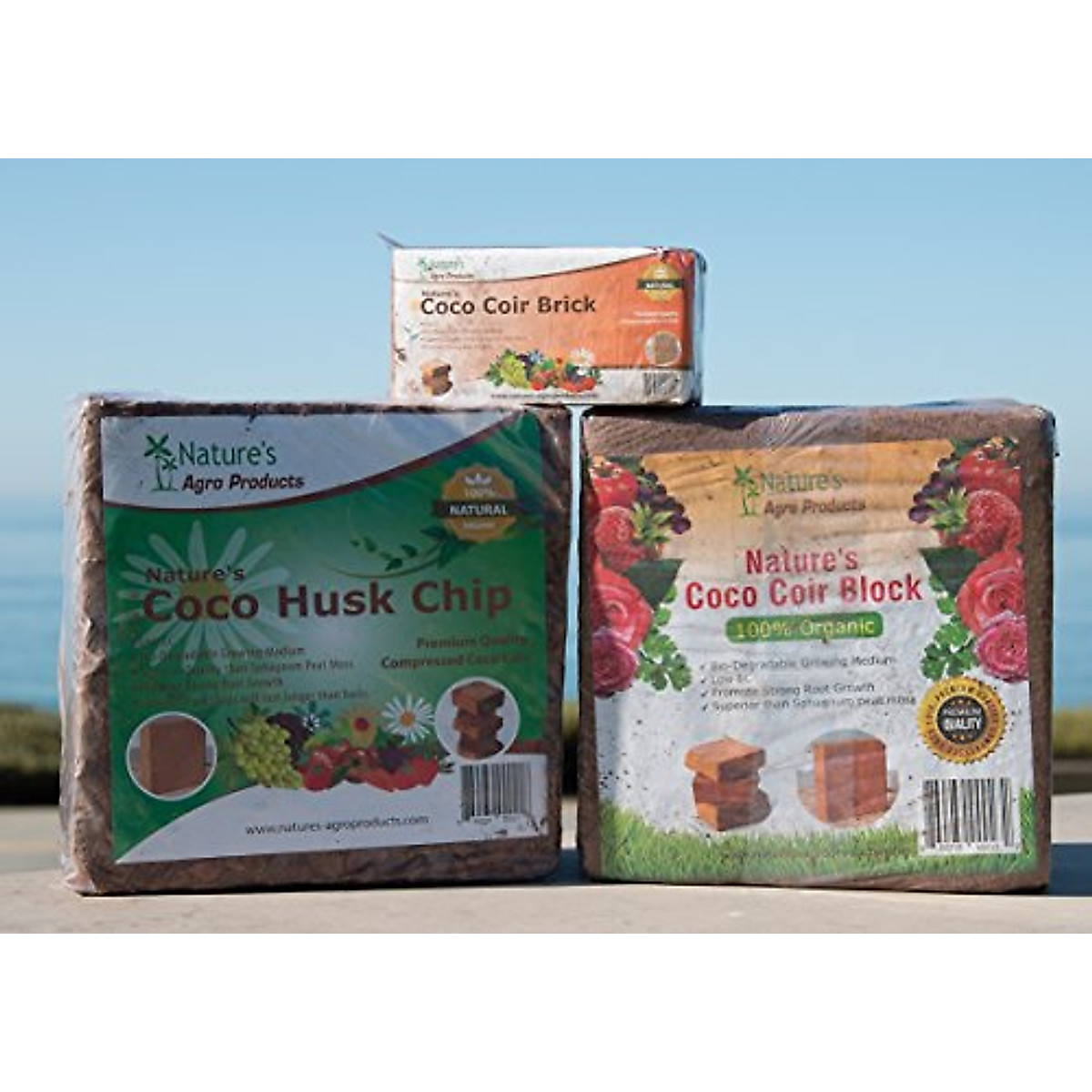 Nature's Premium Organic Coco Coir 1 Pound Brick, Garden Soil, Reptile Bedding, Hydroponics, Growing Medium, Aquaponics, Soil Amendment