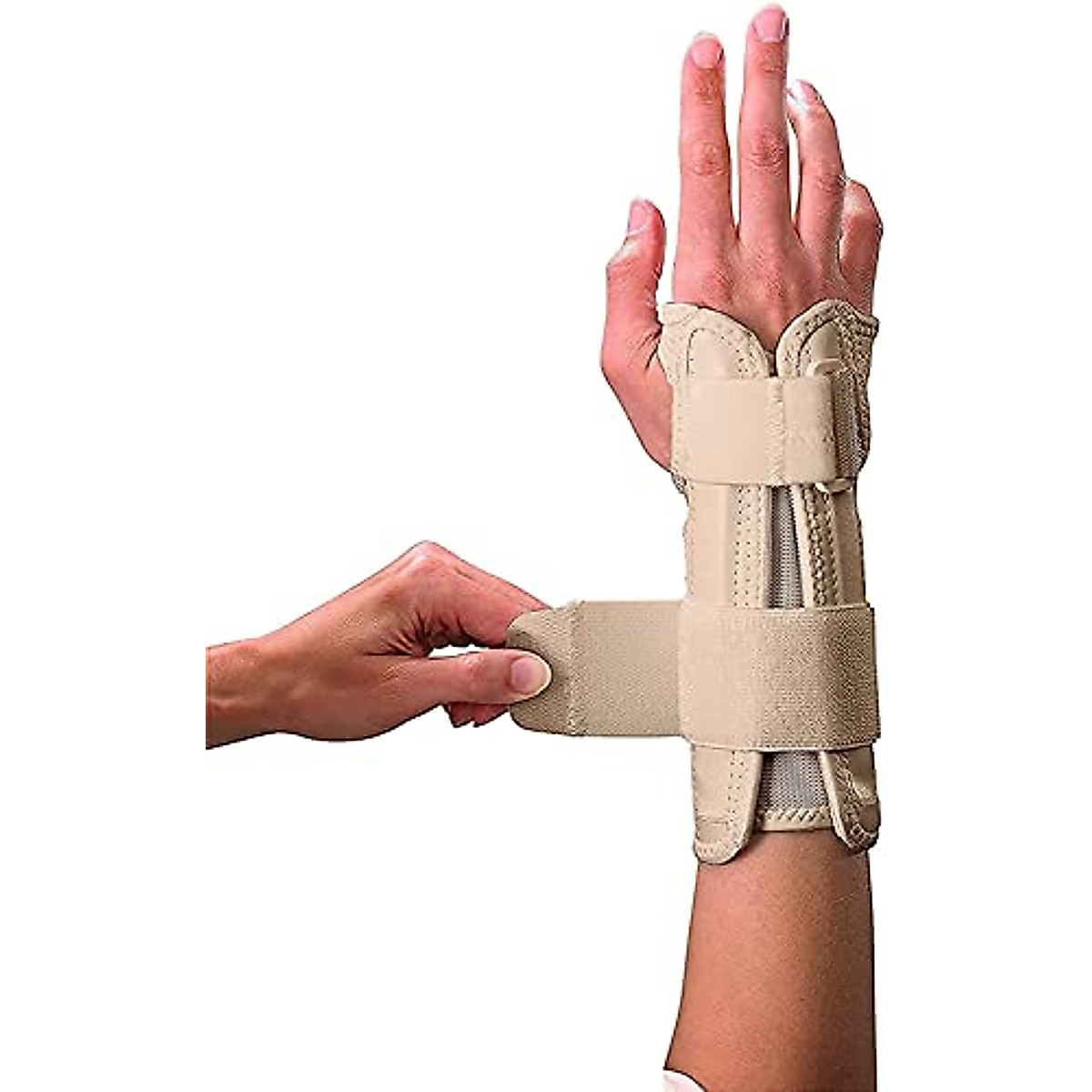 Mueller Wrist Stabilizer, Small/Medium, Beige, 1-Count Package