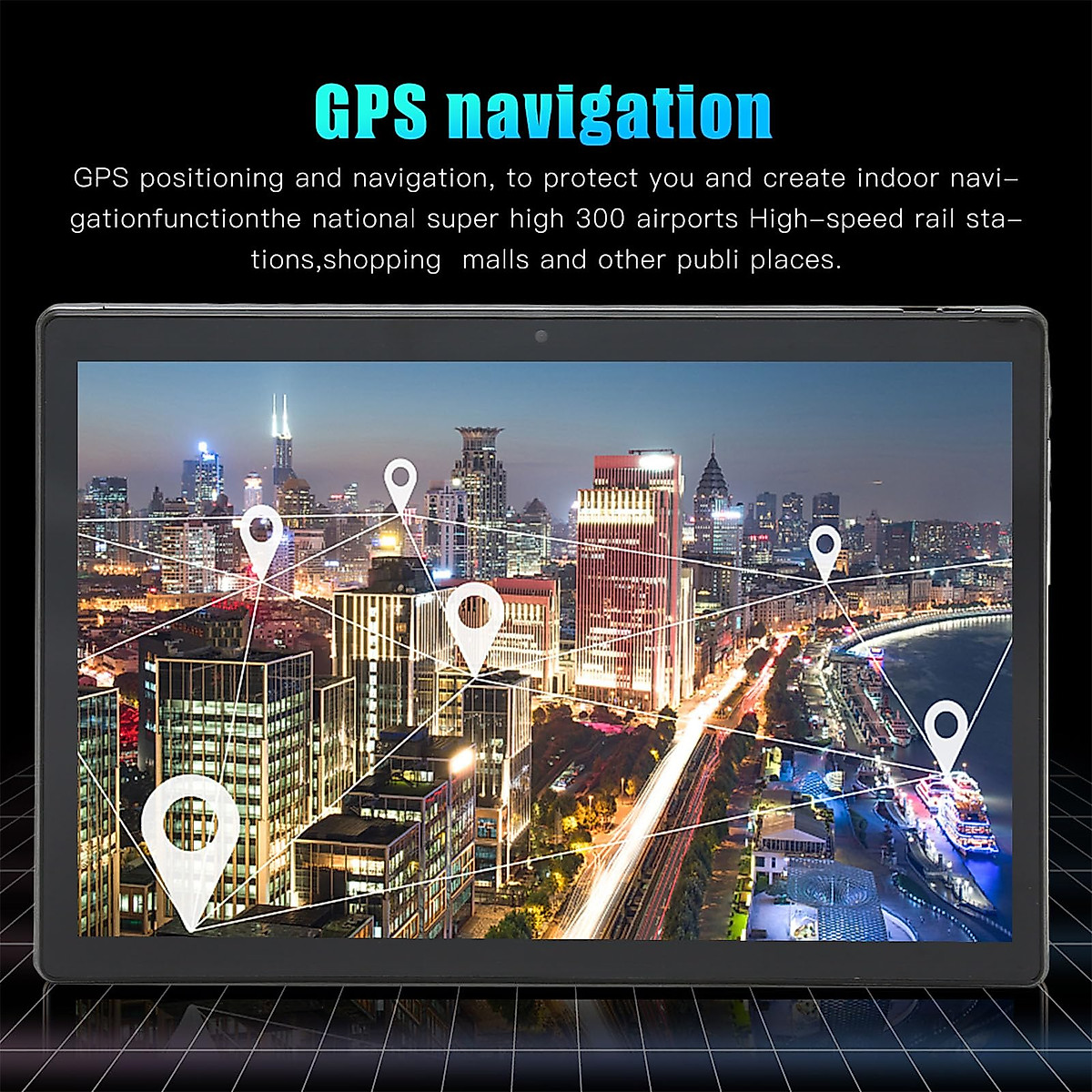EBTOOLS 10.1in 2 in 1 Tablet, FHD Screen Clear Dual Speaker, 8 Core 8GBRAM 256GBROM, 5GWIFI 4G Network, Long Standby Life Tablet with BT Keyboard 100‑240V (US Plug)