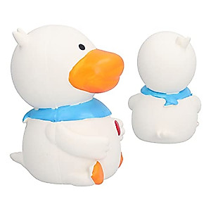 Shanrya Squeaky Duck Pet Toys, Squeaky X Duck Dog Toys Durable Latex for Dog Puppy Chewing Playing(White)