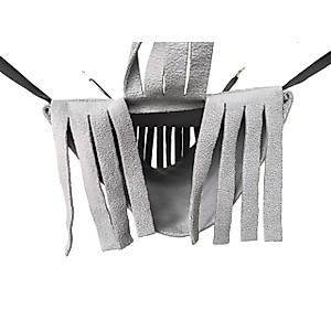 Vedem Guinea Pig Ferret Fleece Bunkbed Hammock Small Animals Cage Hanging Tunnel Hideout for Rat, Chinchilla, Squirrel (Grey)