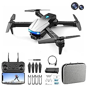 S85 Pro Rc Mini Drone 4k Profesional HD Dual Camera Fpv Drones With Infrared Obstacle Avoidance Rc Helicopter Quadcopter, WiFi Transmission, Optical Flow, Follow Me, Smart Return Home (A)