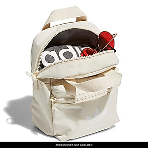 adidas Originals Micro Backpack Small Mini Travel Bag, Wonder White/White, One Size