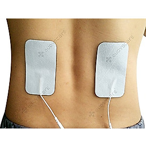 20 Pcs 2" X 4" TENS Unit Replacement Pads, Compatible with AUVON TENS, TENS 7000 - Durable Rectangular Self-Adhesive Electrodes Pads, Latex-Free and Flexible for Lower Back and Multiple Pain Relief