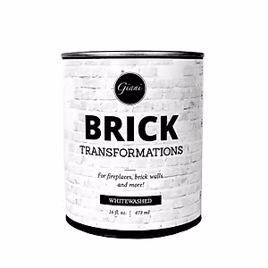 Giani Brick Transformations Whitewash Paint for Brick and Fireplaces- 16 oz Pint