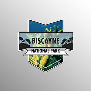 Biscayne National Park Magnet | 4.7-Inch by 4.5-Inch | 2-Pack | 30 MIL Heavy Duty Magnetic Material | MPD916