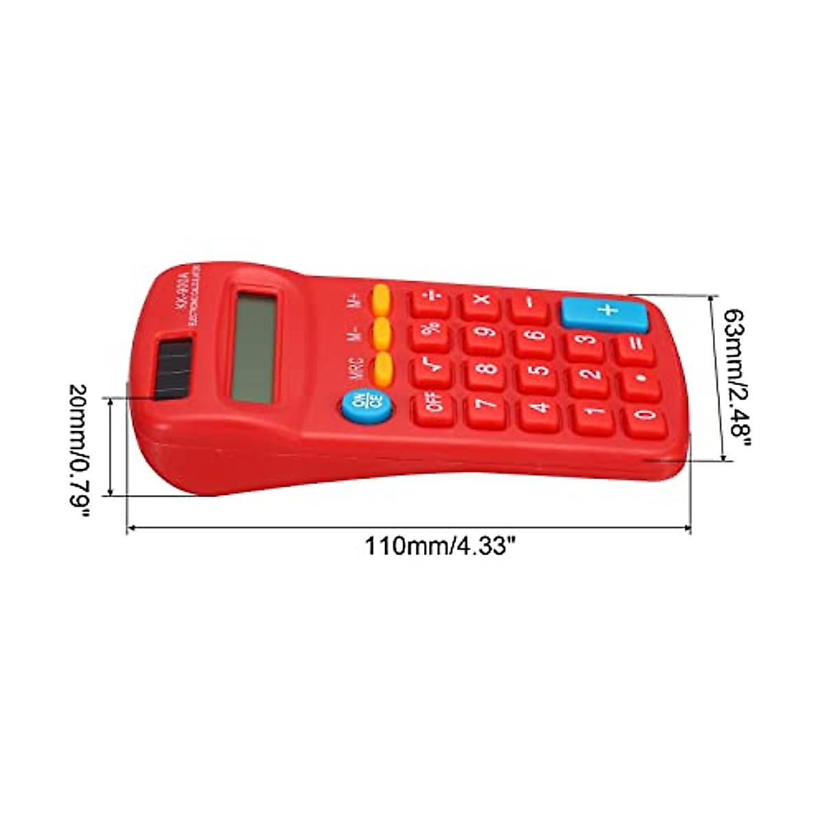 PATIKIL Basic Calculator, 8 Digit LCD Display Calculator 4 Function Small Desktop Calculator Battery Powered Handheld Calculator for Home Office, Red
