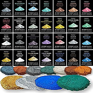 Diamond Dust Metallic Powder (PolyColor) - Mica Powder for Epoxy Resin Kits, Casting Resin, Tumblers, Jewelry, Dyes, and Arts and Crafts! Color Pigment Powder Creates Fast & Easy Metallic Effects!