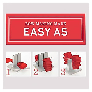 Bowdabra Designer Bow Maker Kit, Large Bundle with 100yd Gold Bow Wire for Creating Gift Bows, Swags, Decorations, Hair Bows, Party Favors, Corsages