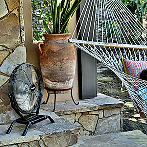 NewAir 20” Outdoor Rated 2-in-1 High Velocity Floor or Wall Mounted Fan with 3 Fan Speeds and Adjustable Tilt Head, NIF20CBK00