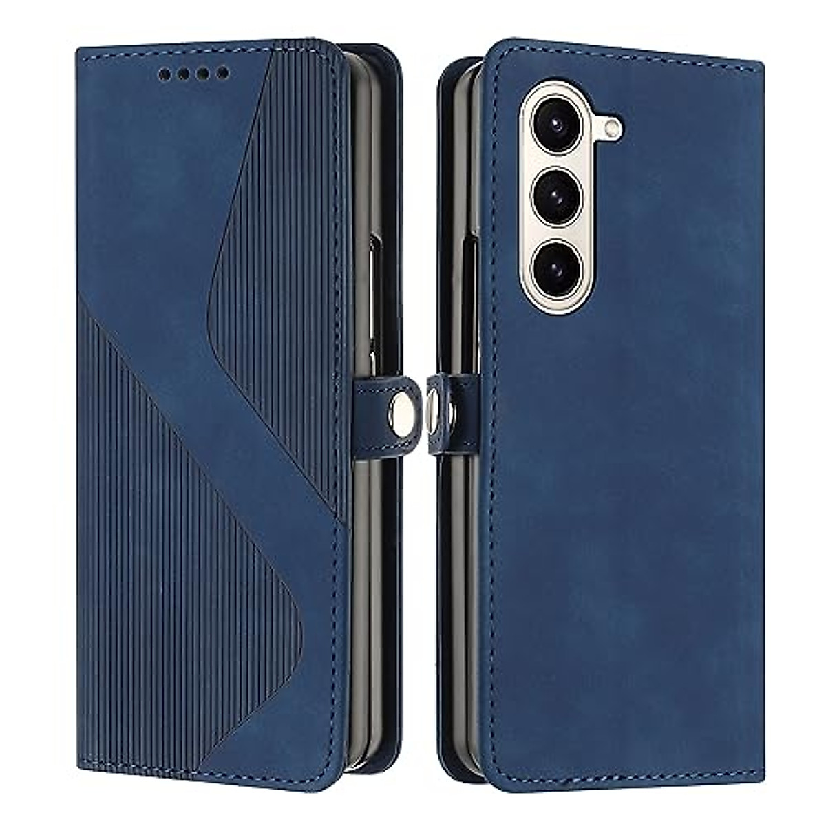 Phone Flip Case Wallet Case for Samsung Galaxy Z Fold 5 2023, Compatible with Samsung Galaxy Z Fold 5 2023 Case [TPU Shockproof Interior Case] PU Leather Case with Magnetic Flip Cover phone protection