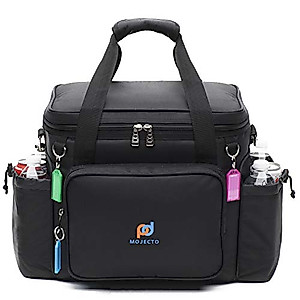 MOJECTO XX-Extra Large Tall Insulated Cooler Lunch Bag (XX-14x12.5x9 In). 1680D Heavy-Duty Polyester, High Density Insulation, Heat-Sealed Liner, Durable Zipper, Multiple Pockets, Metal Buckle.