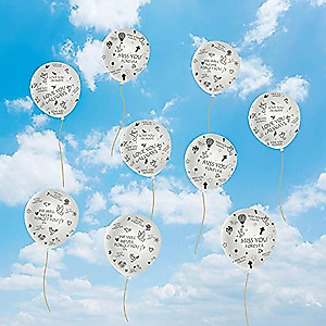 PANTIDE 37Pcs Memorial Balloons Set White Remembrance Funeral Celebration of Life Biodegradable Latex Balloon with Ribbon Miss You Forever Love You Always We Will Never Forget You Balloons Decorations