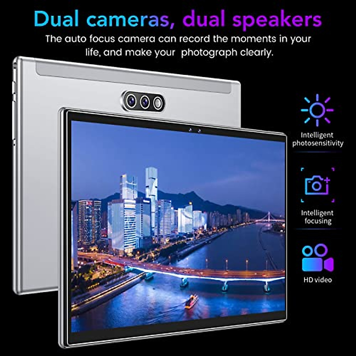 HEEPDD 10.1 Inch Tablet, 6GB RAM 128GB ROM Android11 1960x1080 Home IPS (US Plug)