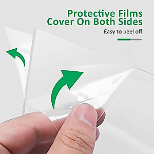 6 Pack Clear Acrylic Sheet 12" x 12"(305 x 305mm) Square Plexiglass Panel 1/8"(3mm) Thick Transparent Plastic Sheets for Sign, Craft, Display Projects, Laser Cutting, Engraving, Painting