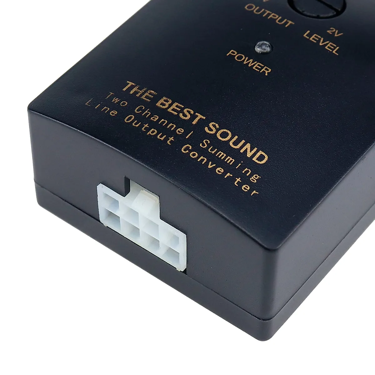 S SYDIEN 1Pc Black High to Low 2-Channel Line Output Converter RCA Car Line Converter Output Adapter