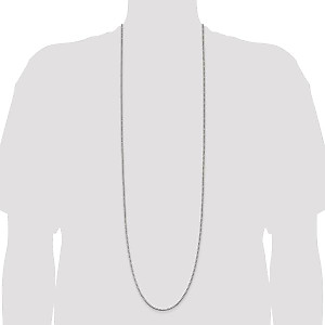 IceCarats 925 Sterling Silver 2mm Box Link Chain Necklace 24 inch