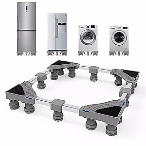 Kiss Core Laundry Pedestal 29" Universal Fit Washer Pedestal, Adjustable Washer and Dryer Stand with 16 Strong Feet, Multi-Functional Washing Machine Base Stand for Washer and Dryer