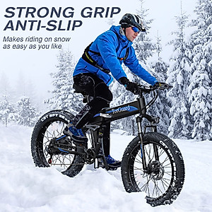 Wooken 26" x4.0 Fat Tire Electric Bike, Folding Electirc Bike for Mountain Commuter, 500W Motor 21.6 MPH, Ebikes for Adults with 48V/10.4Ah Removable Battery, Suspension Fork, 21 Speed Ebike