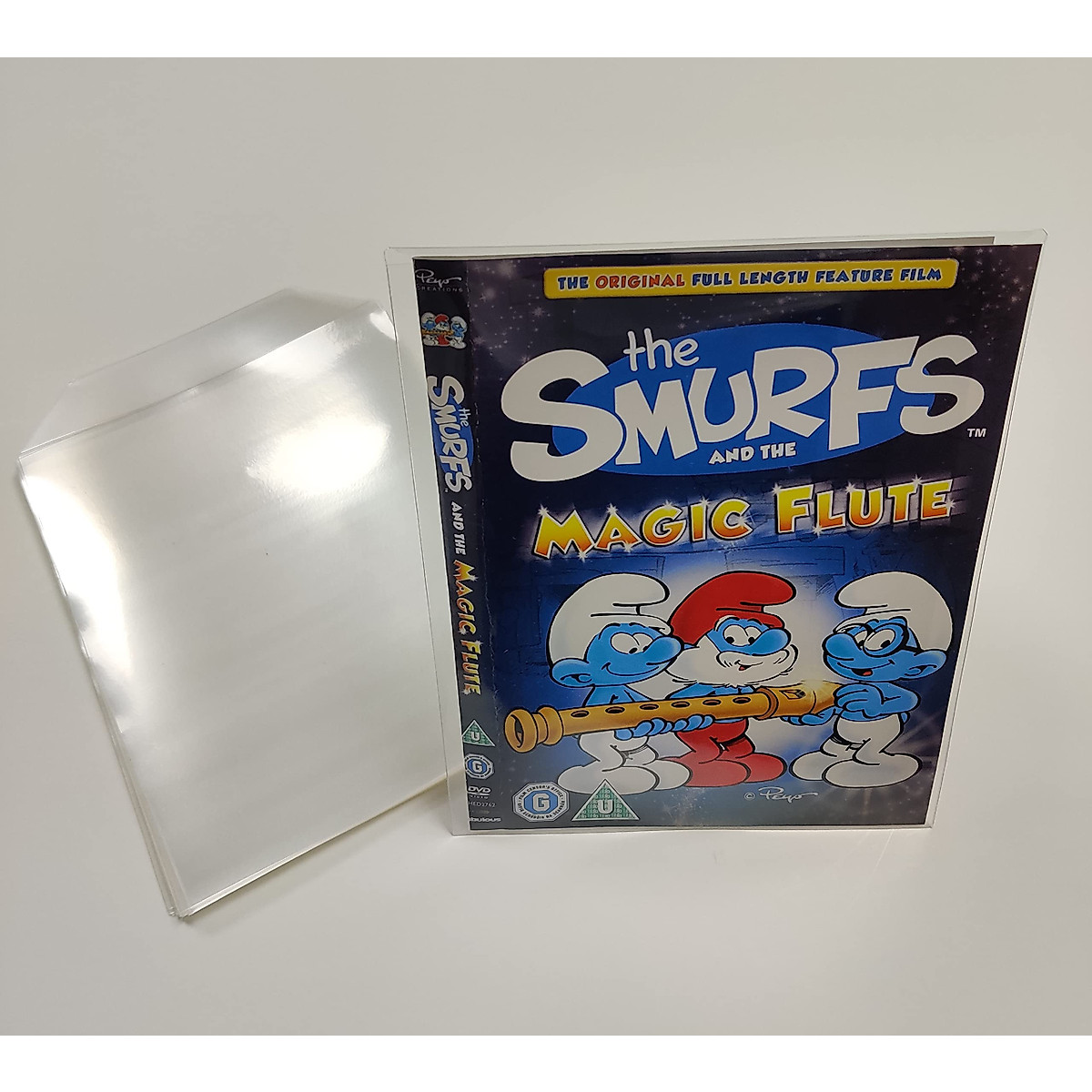 ICFPWR DVD Replacement Case Sleeve Clear Plastic with Flap 10/25/50/100 (100 Pack)