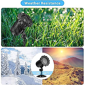 Christmas Snowflake Projector Lights, ALINKEY Highlight Dynamic LED Snow Light Projection, IP65 Waterproof Snowfall Spotlight Lighting Decor for Xmas Holiday Party Wedding Garden Landscape Home