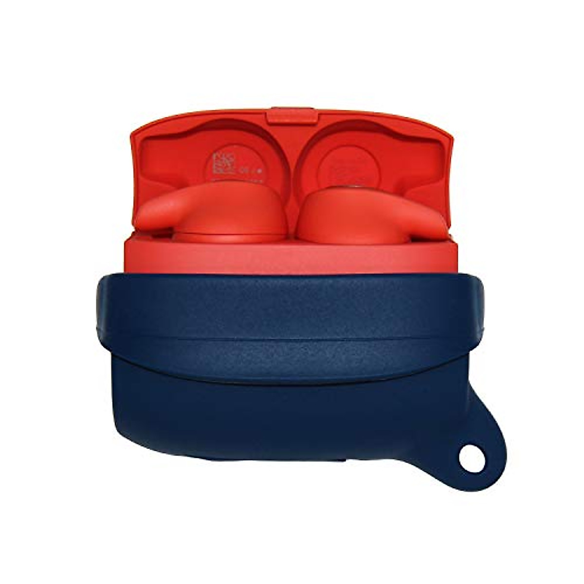 Haotop Case Compatible with Jabra Elite 65t/Elite Active 65t, Silicone Waterproof Overall-Protection Case Cover with Carabiner (Midnight Blue)