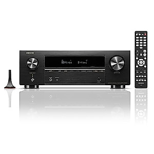 Denon AVR-X1800H 7.2 Channel AV Receiver (2023 Model) - 80W/Channel, Wireless Streaming via Built-in HEOS, WiFi, & Bluetooth, Supports Dolby Vision, HDR10+, Dynamic HDR, and Home Automation Systems