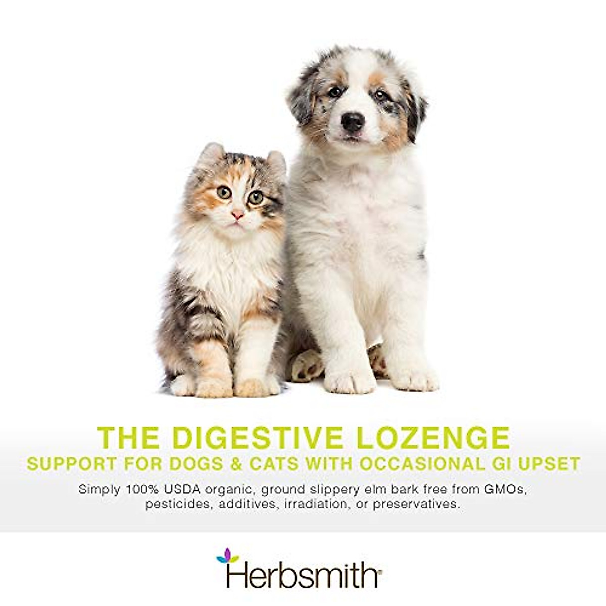 Herbsmith Organic Slippery Elm - Digestive Aid for Dogs and Cats - Constipation and Diarrhea Relief for Dogs and Cats - Megaesophagus Dog Aid- 75g