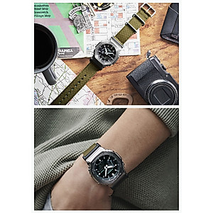 Casio GM-2100CB-3AJF [G-Shock (G-Shock) GM-2100 Cloth Band Model] Men's Watch Imported from Japan Feb 2023 Model green