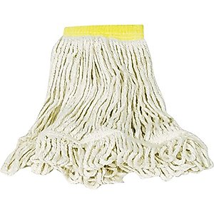 Rubbermaid Commercial Super Stitch Mop, Medium, White, 5" Band, Replacement Mop Head, Heavy Duty Quality, Commercial Grade