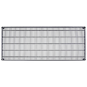 60" x 24" x 72" Black 5-Tier Wire Shelving NSF 3000 LBS Max Capacity Heavy Duty Steel Storage Rack for Restaurant, Warehouse, Commercial, Industrial, and Hospital Uses (Includes Casters)